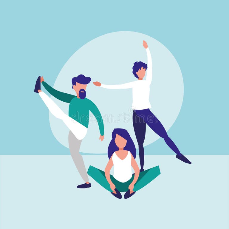 Stretching Exercises Sketch Illustration Stock Illustrations – 152 ...