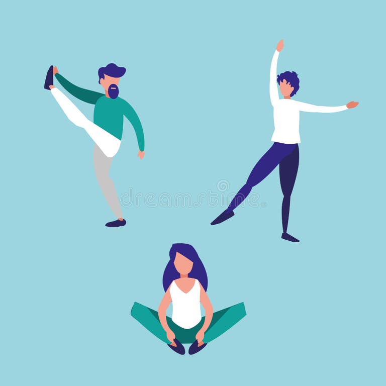 Stretching Exercises Sketch Illustration Stock Illustrations – 152 ...