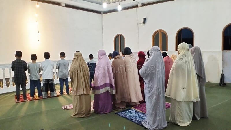 A Group of People Praying Together in a Mosque Editorial Image - Image ...