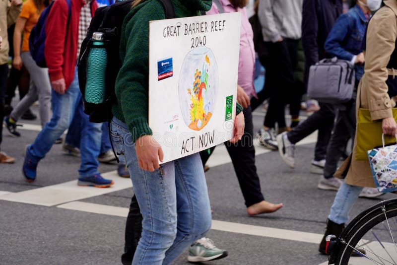 Group of People Protesting in the Streets of Hamburg, Germany for the ...