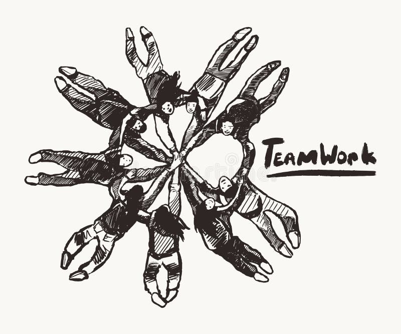 Group People Hand Teamwork Stack of Hands Vector Stock Vector ...