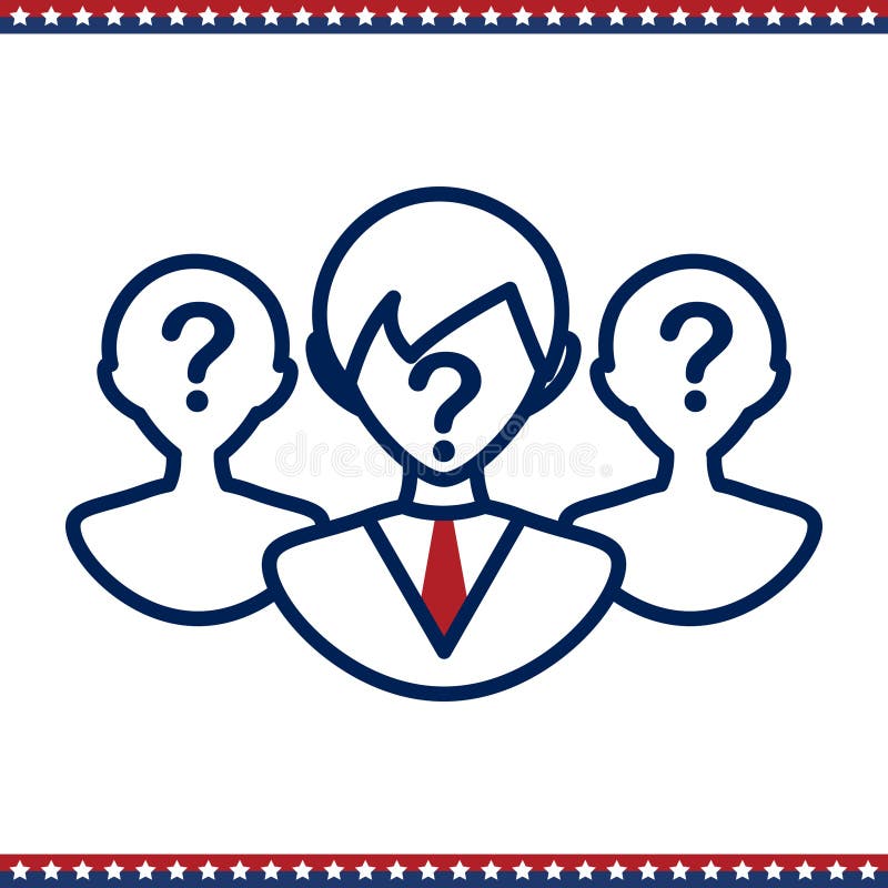 Group of People with Question Mark. Vector Illustration Decorative ...