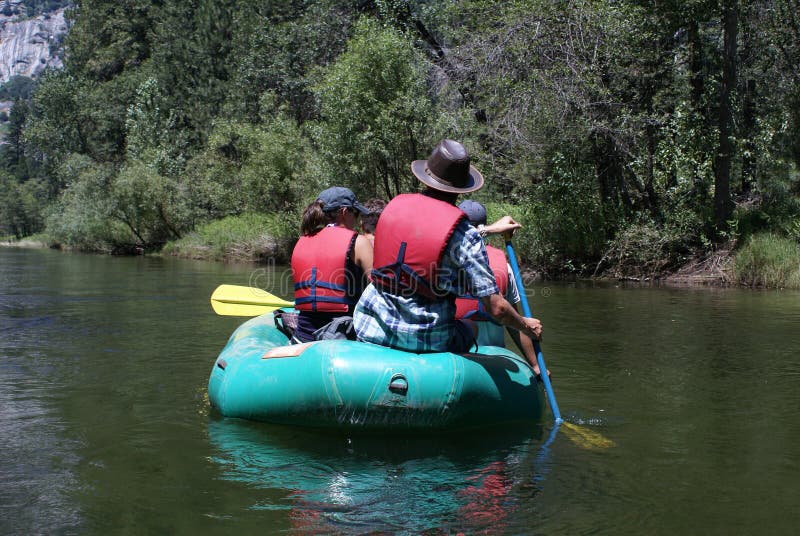 Group of People Rafting Down the River Stock Image - Image of ...
