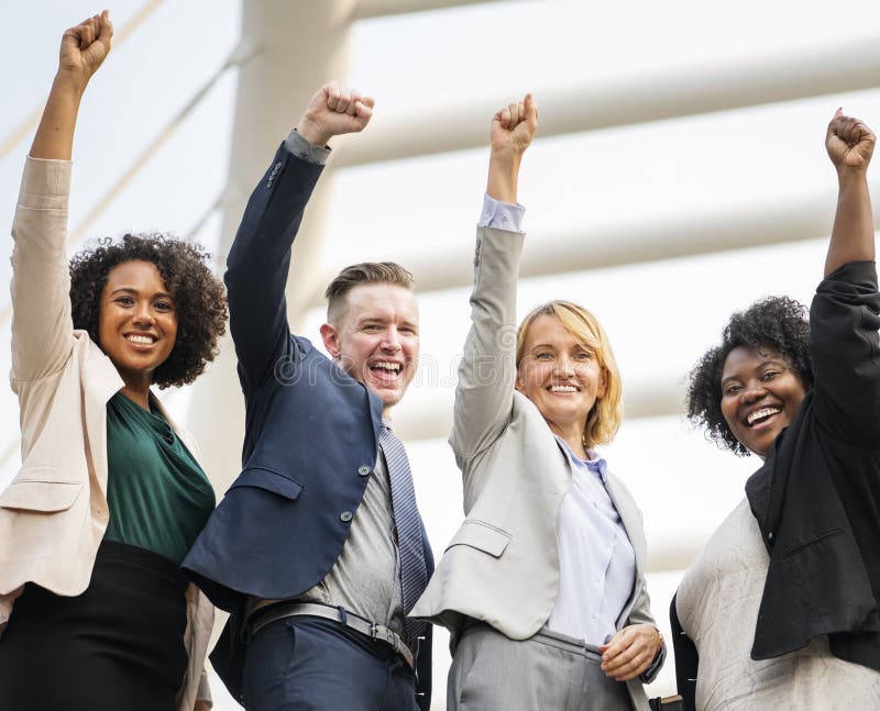 Group of People Raising Right Hand Stock Image - Image of diverse ...