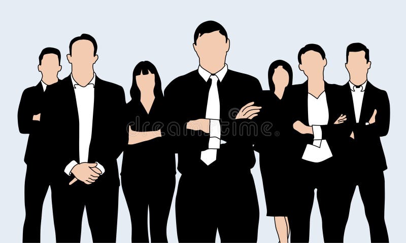 A Group of People Ready To Work for the Future Stock Illustration ...
