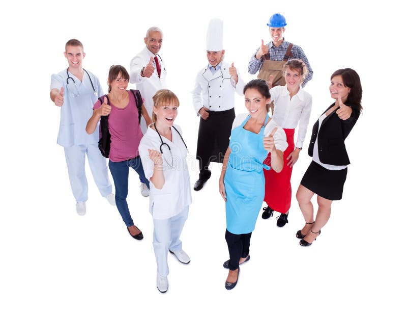 Group of People Representing Diverse Professions Stock Photo - Image of ...
