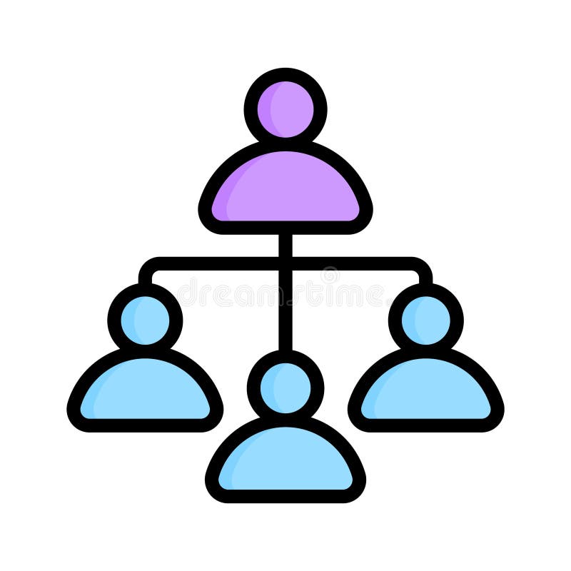 A Group of People Representing Organizational Hierarchy Stock Vector ...