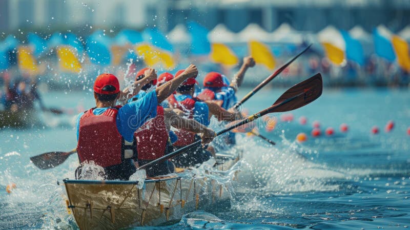 Group of People Riding on Boat in Water Stock Photo - Image of horizon ...