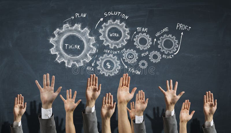 Group of People Rise Hands . Mixed Media Stock Photo - Image of fist ...