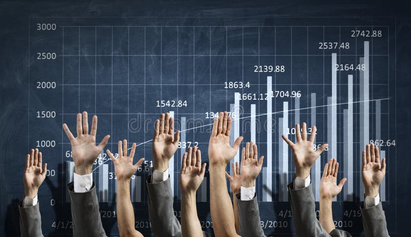 Group of people rise hands stock photo. Image of market - 81713508