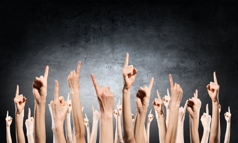 Group of people rise hands stock image. Image of fist - 93226239