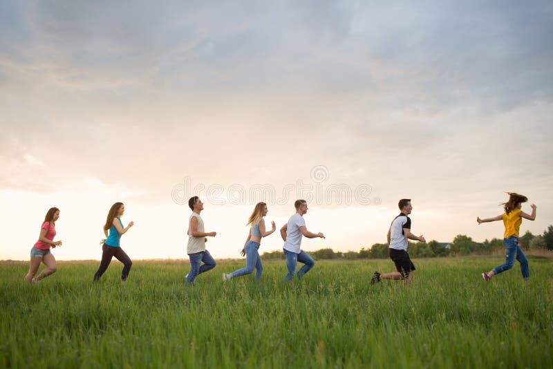 Group of people running stock photo. Image of healthy - 116601882