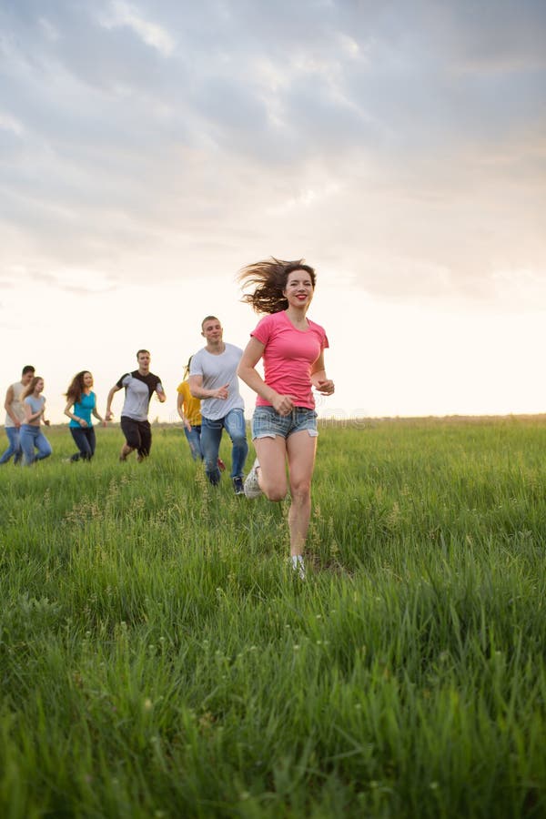 Group of people running stock image. Image of group - 116602005