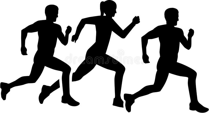 Group of people running stock vector. Illustration of jogging - 106168482