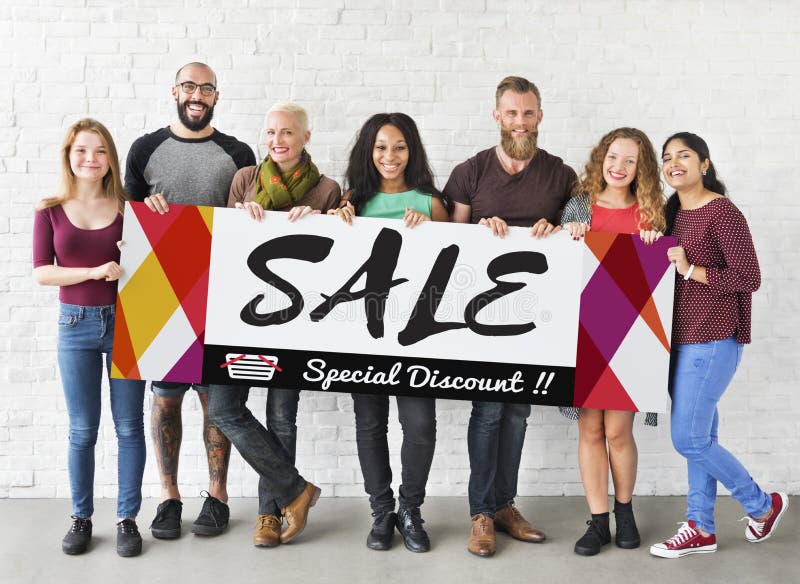Group of People Sales Promotion Special Discount Concept Stock Photo ...