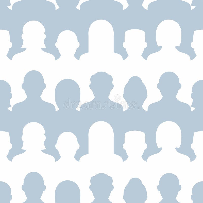 Group of People Seamless Pattern Stock Vector - Illustration of girls ...