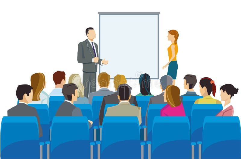 A Group of People in the Seminar. Illustration Stock Vector ...