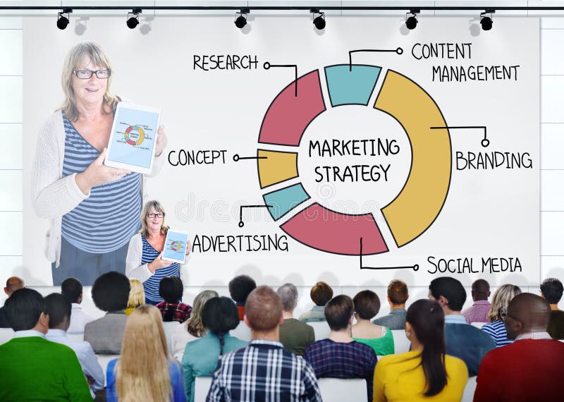 Group of People in Seminar with Marketing Strategy Stock Photo - Image ...