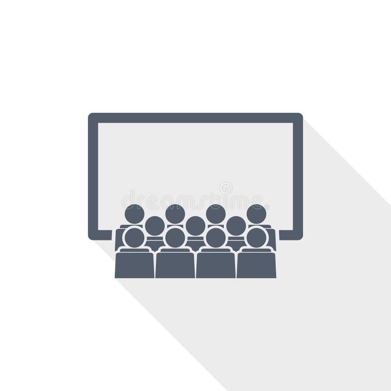 Group of People on Seminar Vector Icon, Audience Concept Flat Design ...