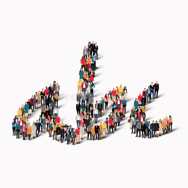 Man People Carrying Holding Colorful Alphabet Text Stock Illustrations ...