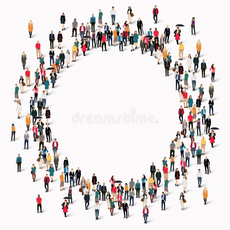 Group People Shape Growing Graph Stock Vector - Illustration of group ...