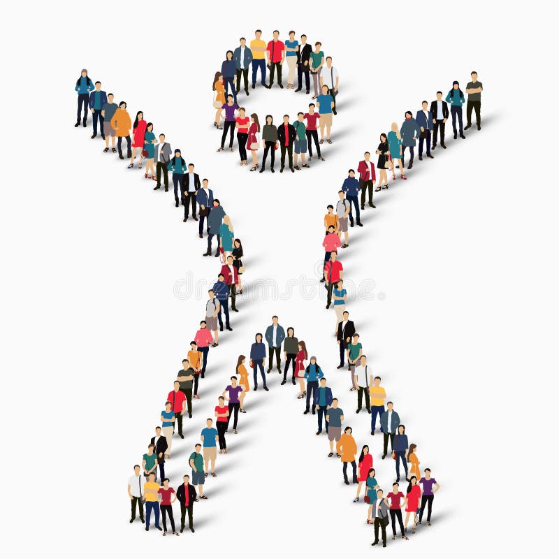 Group people shape man stock illustration. Illustration of mass - 66152666