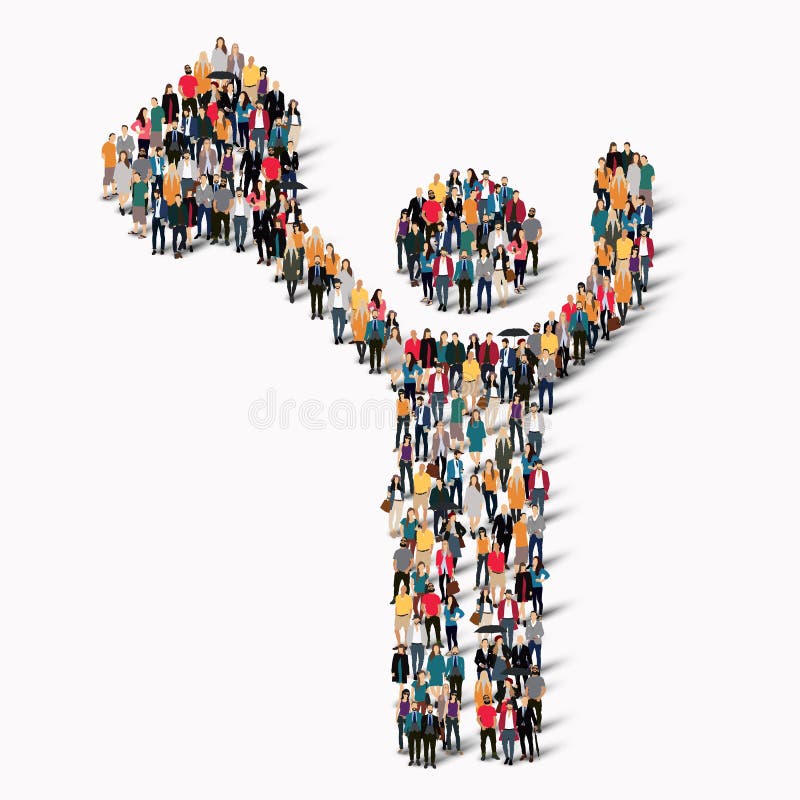 Group people shape man stock vector. Illustration of design - 63038794