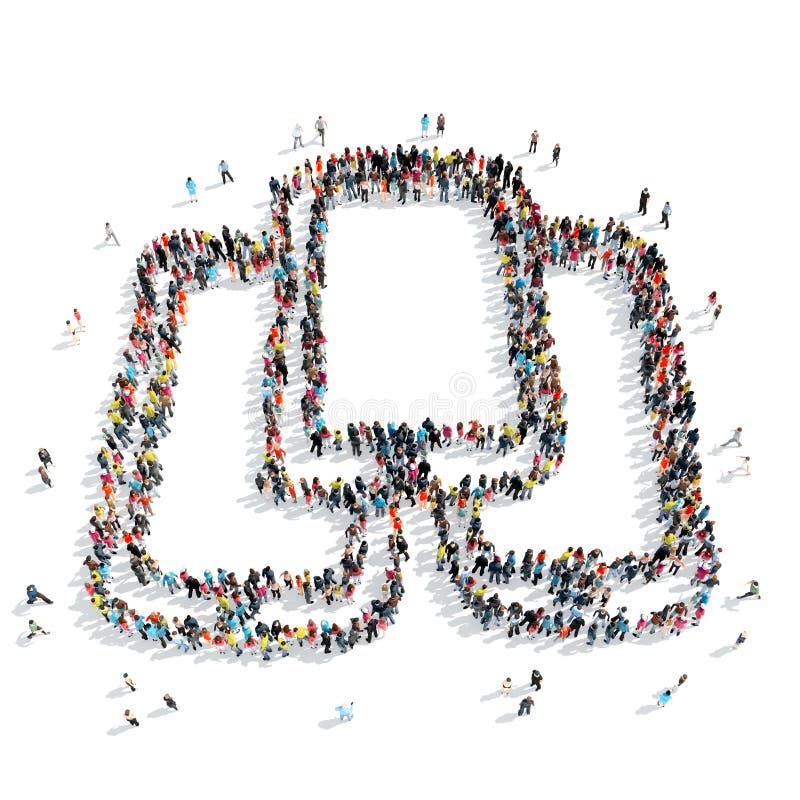 Group People Shape Hand Large Stock Illustrations – 236 Group People ...