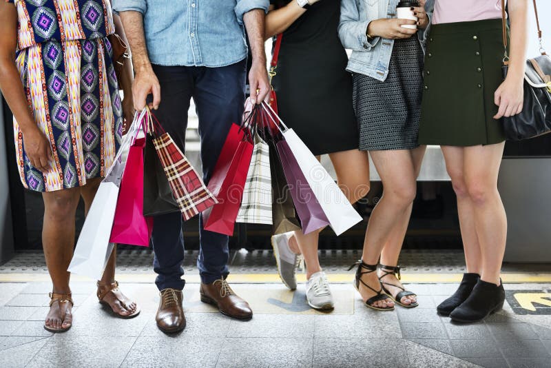 Group of People Shopping Concept Stock Photo - Image of happiness ...