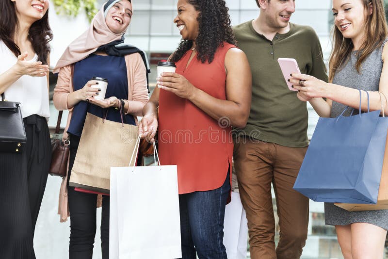 Group of People Shopping Concept Stock Image - Image of casual ...