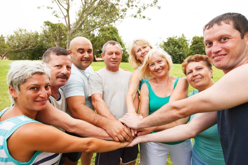 Group of People Showing Unity Stock Photo - Image of green, beauty ...