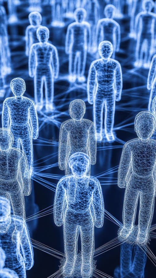 A Group of People are Shown in a Blue and White Image Stock ...