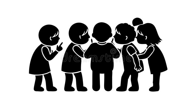 Group of People Silhouette Community and Unity, Vector Design ...