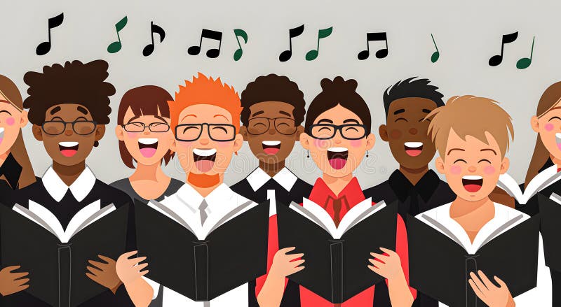 Choir Singing Cartoon