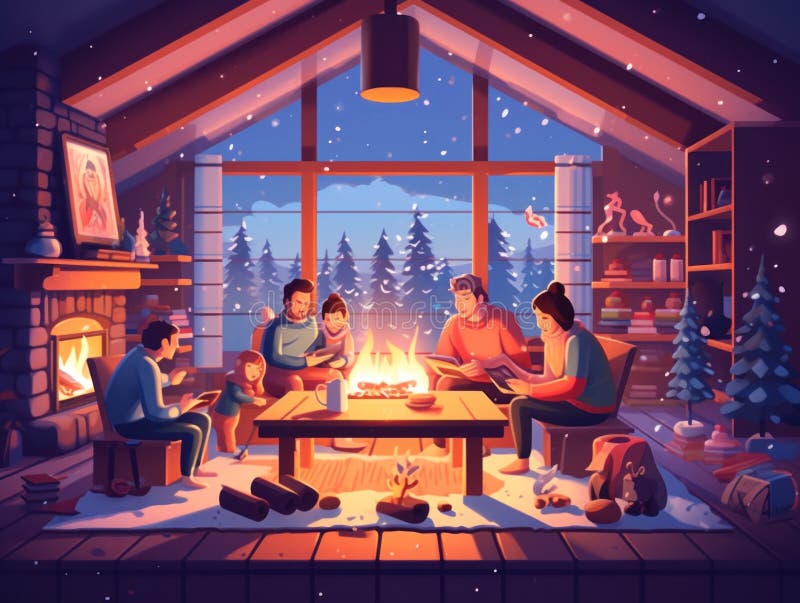 Fire Pit Family Stock Illustrations – 86 Fire Pit Family Stock ...