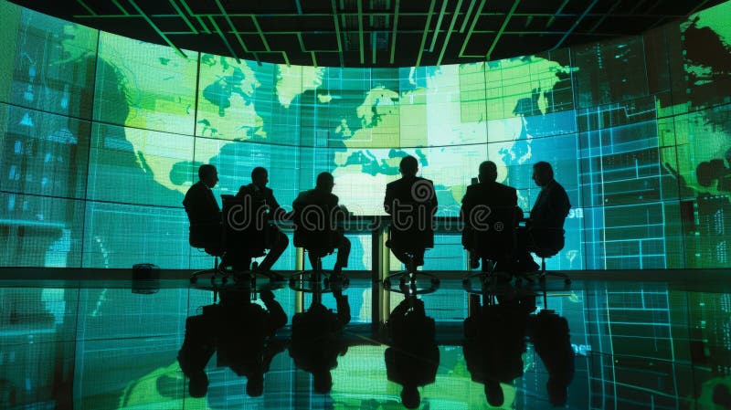 Group of People Sitting Around Table Stock Image - Image of strategy ...