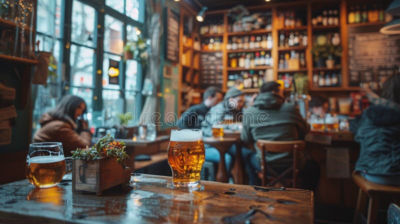 Group of People Sitting at a Bar Stock Image - Image of outing ...