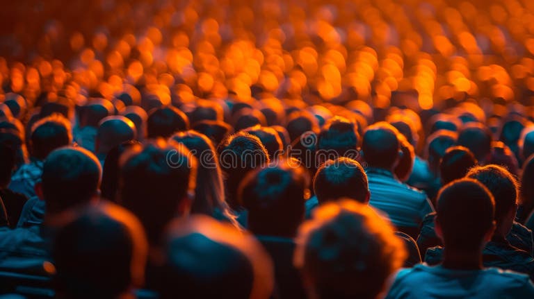 A Group of People are Sitting in a Crowd at an Event, AI Stock ...