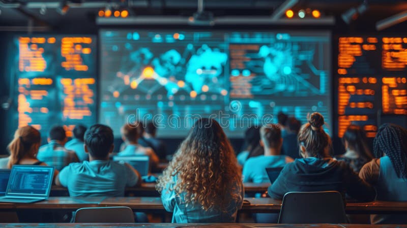 Group of People Sitting in Front of Laptops Stock Image - Image of ...