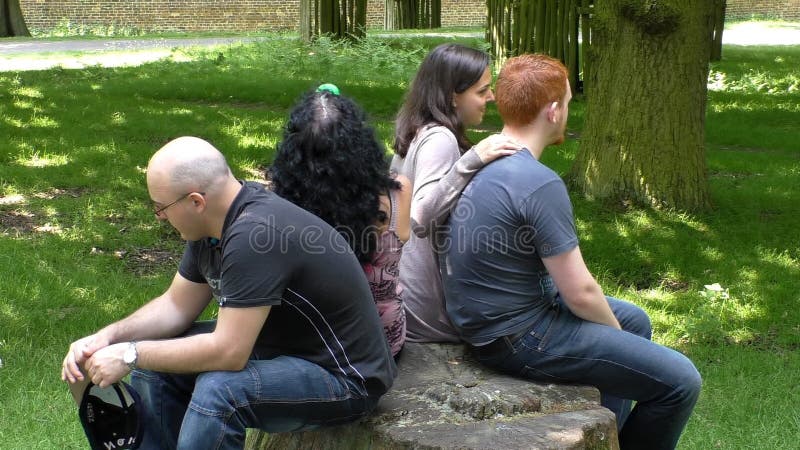 Group of People Sitting on Stump Stock Footage - Video of friendship ...