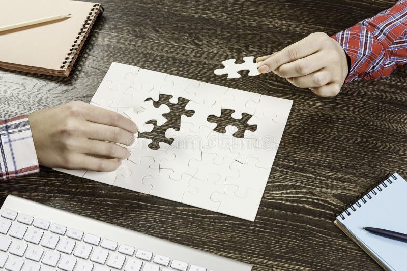 Finally finding solution stock image. Image of piece - 116078375