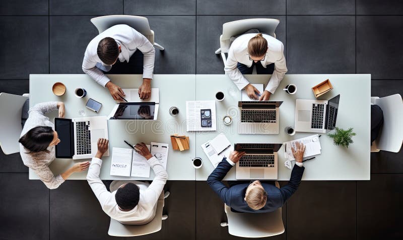 A Group of People Sitting at a Table Working on Laptops Stock ... A Group of People Sitting at a Table Working on Laptops Stock ...