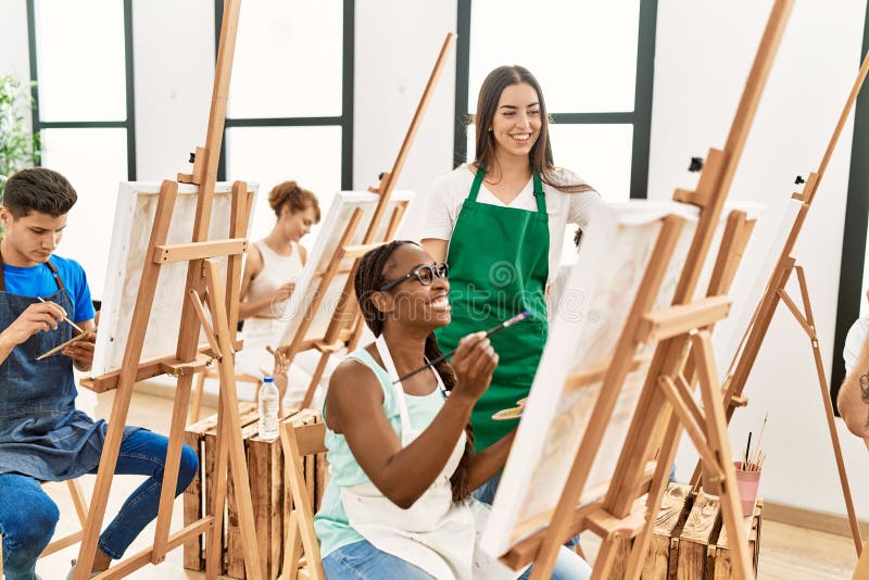 Happy Kid Drawing and Making by Hands Stock Photo - Image of painting ...