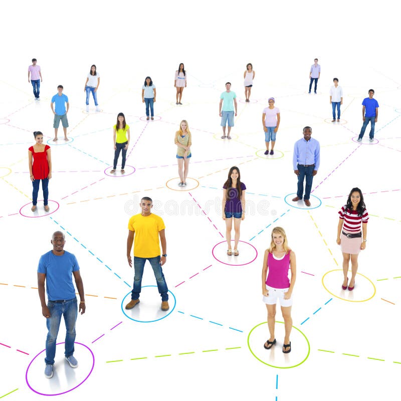 Group of People Social Networking Stock Photo - Image of bright, group ...