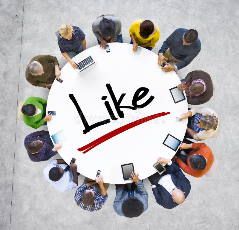 Group of People Social Networking and Like Concept Stock Photo - Image ...