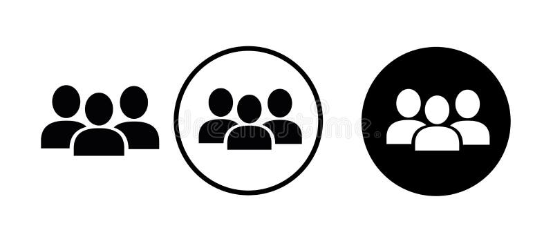 Group of People, Squad Icon - Team User Icon. Three Person Symbol ...
