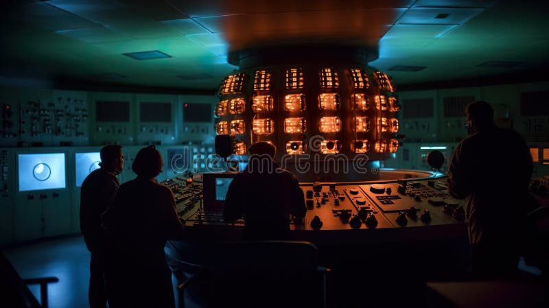 A Group of People Standing Around a Control Room. AI Generative Image ...