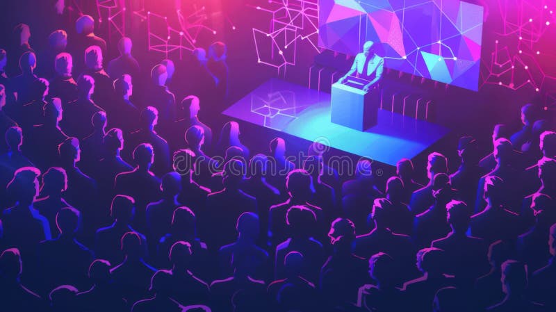 Crowd Gathering Around the Stage Stock Image - Image of event ...