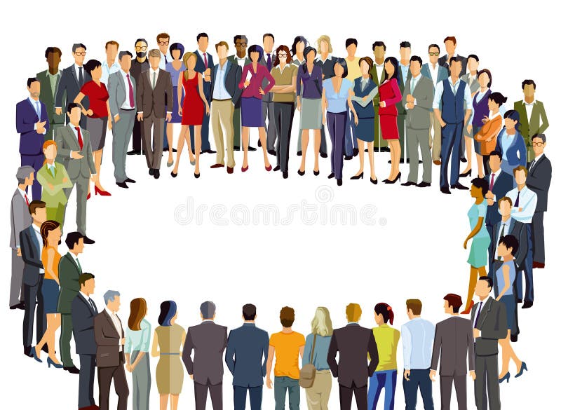 Group of people in circle stock vector. Illustration of artistic ...