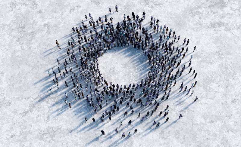 Group of People Standing in Circle, a Meeting Stock Photo - Image of ...